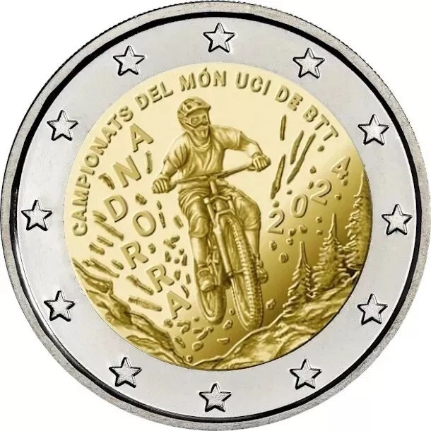 Coincard 2 Euro Sondermünze Andorra 2024 "Mountainbike WM"| Münzhandel ...