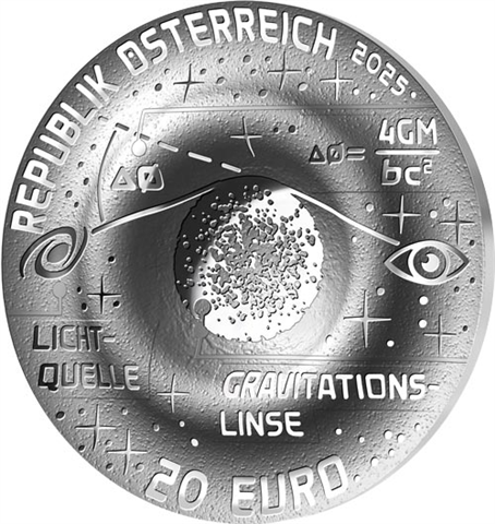 PP 20 Euro Österreich 2025 "Einsteinring"Polierte Platte| Münzhandel Ortner