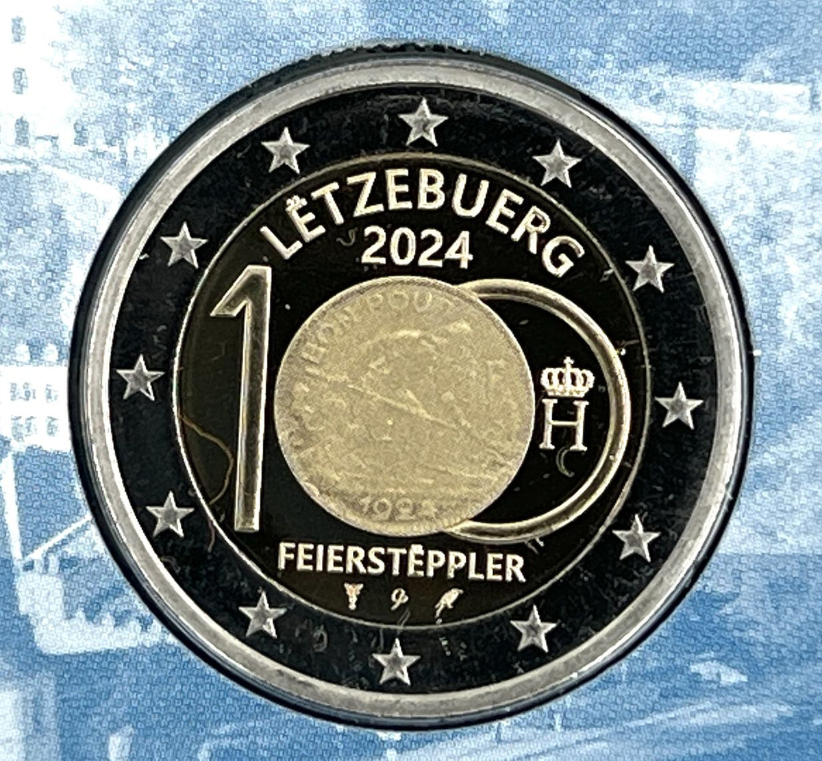 Fotoprägung 2 Euro Sondermünze Luxemburg 2024"Feierstëppler ...