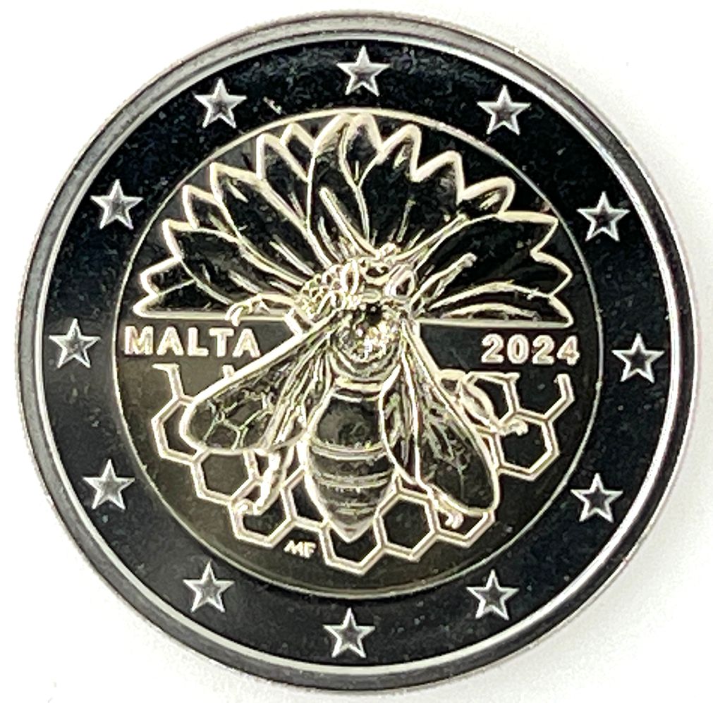 2 Euro Sondermünze Malta 2024"Honigbiene"| Münzhandel Ortner