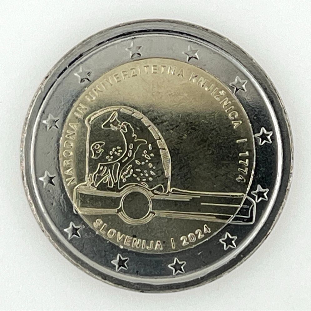 2 Euro Sondermünze Slowenien 2024"National- und Universitätsbibliothek ...